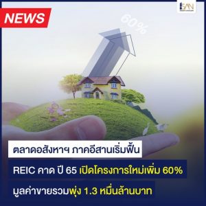 ตลาดอสังหาฯ ภาคอีสานเริ่มฟื้น REIC คาด ปี 65 เปิดโครงการใหม่เพิ่ม 60% มูลค่าขายรวมพุ่ง 1.3 หมื่น ...